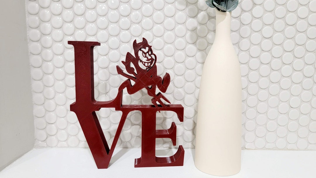 Customized Arizona LOVE Sign Sun Basketball 3D Printed LOVE Sign Devils ...
