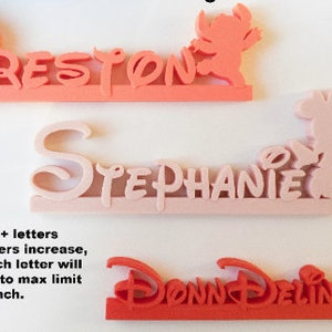 Customizable Disney Styled Name Plate, Personalized Desk Name Plate ...