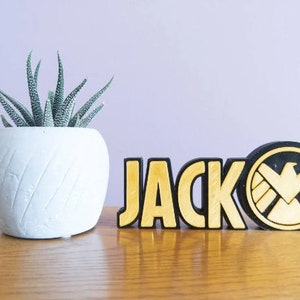 Personalized Superhero Name Plate, Avengers Desk Plate, Marvel Comics ...