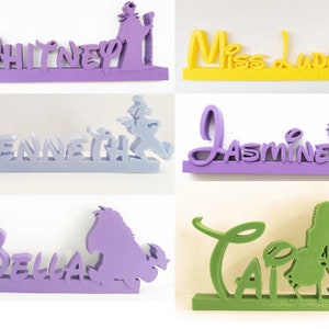 Customizable Disney Styled Name Plate, Personalized Desk Name Plate ...