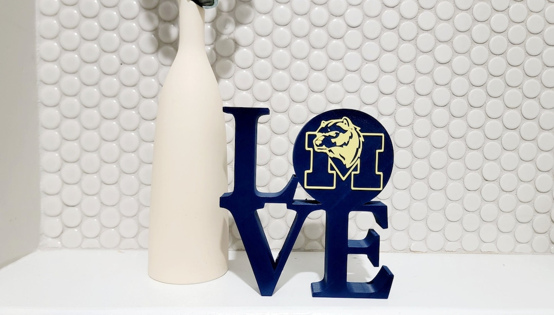 Personalized Michigan LOVE Sign, Wolverine; Graduation Present; Perfect ...