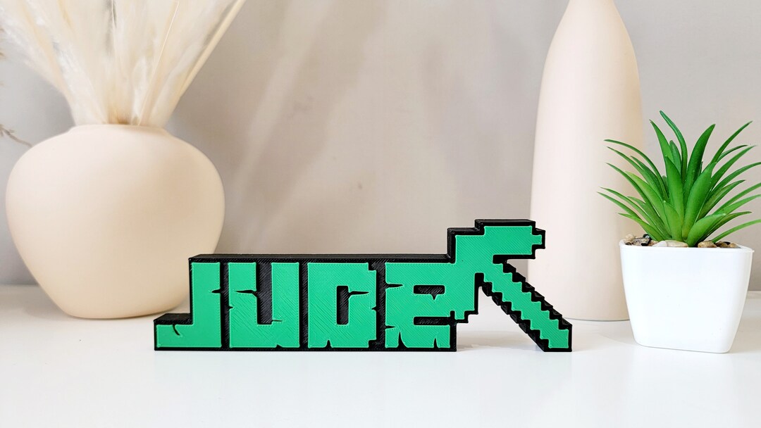 Customizable Minecraft Styled Name Plate; Minecraft Themed; Birthday ...