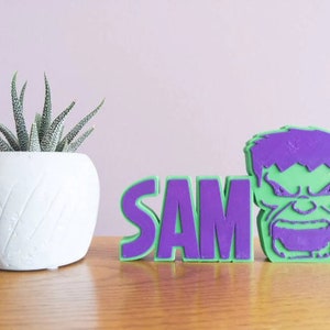 Personalized Superhero Name Plate Avengers Desk Plate Marvel - Etsy