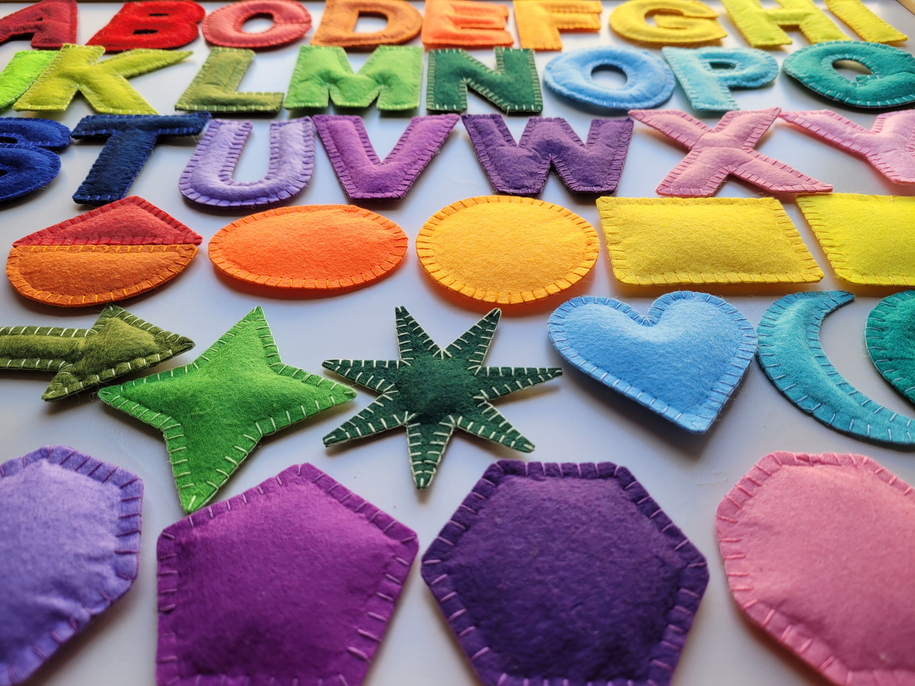 Personalised Felt Alphabet Letters and Numbers Learning Toy for ...