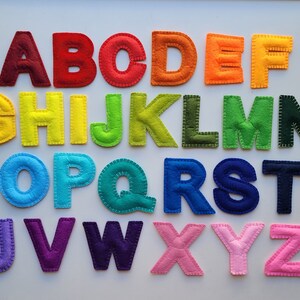 Personalised Felt Alphabet Letters and Numbers Learning Toy for ...