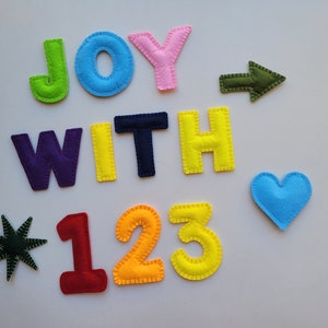 Personalised Felt Alphabet Letters and Numbers Learning Toy for ...