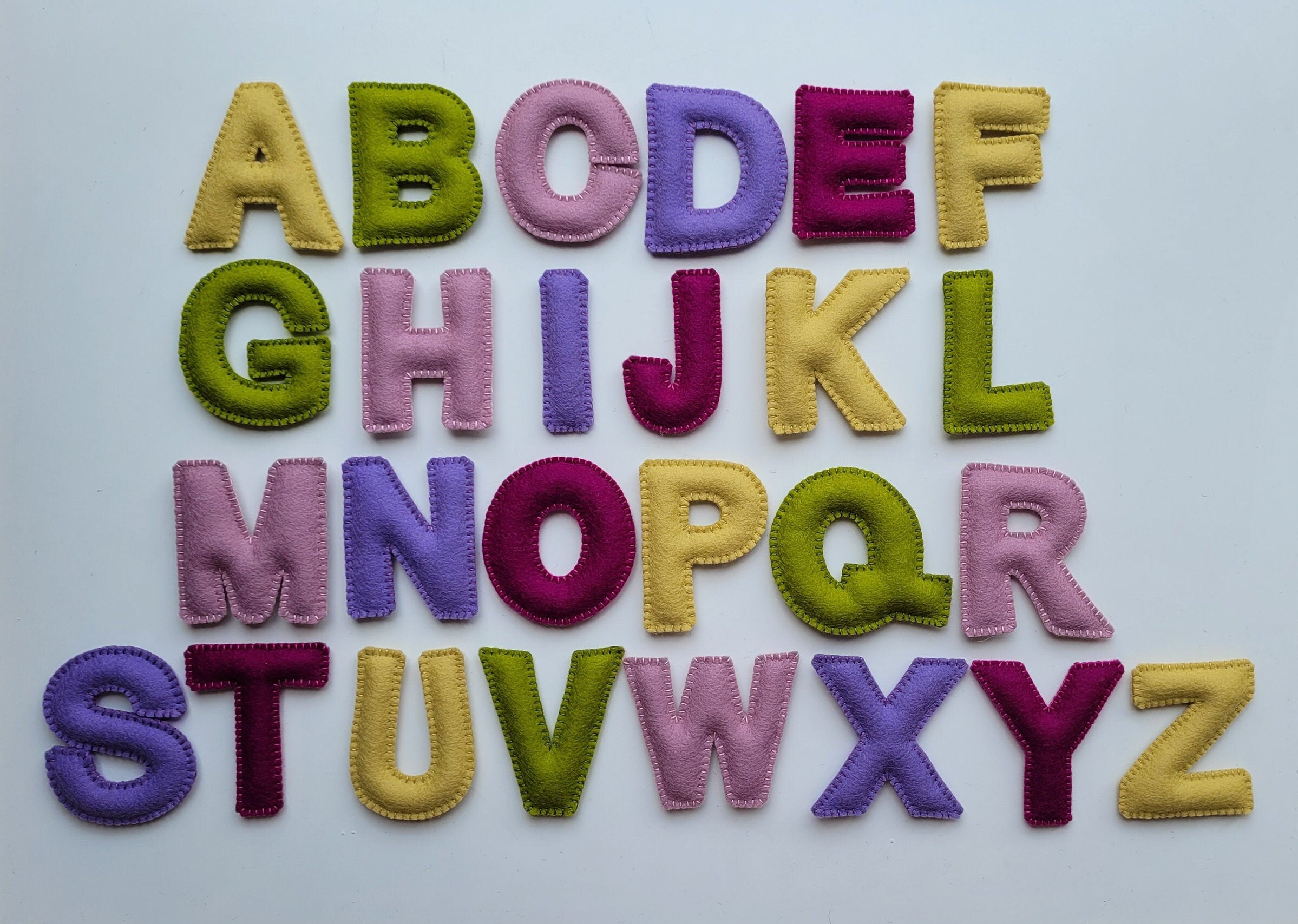 Wool Felt Alphabet Letters and Shapes for Kids Learning Toy | Etsy