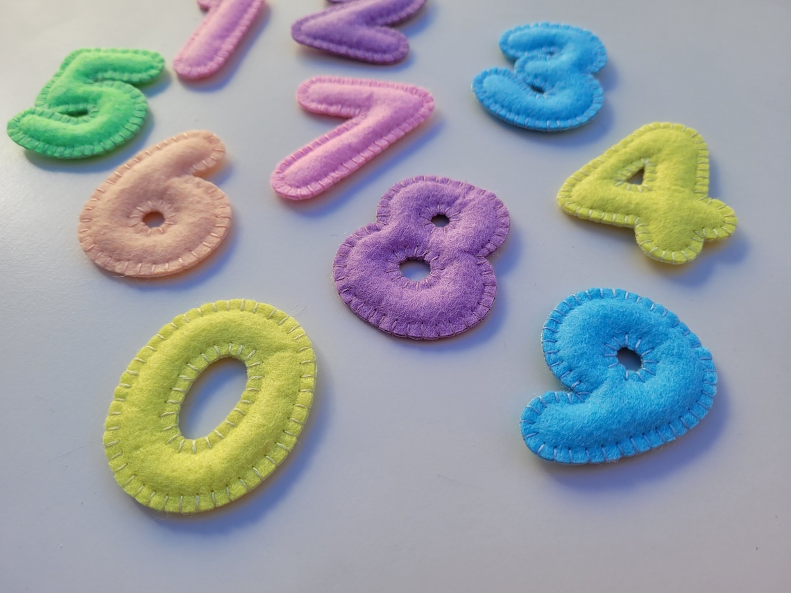 Felt Stuffed Numbers for Kids Toddler Learning Toy Soft Numbers Set 0 ...