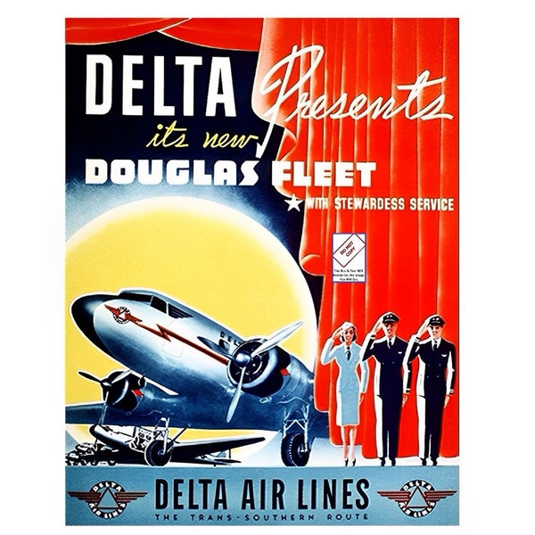 Vintage Delta Travel Posters - Etsy
