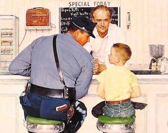 Norman Rockwell Prints Police - Etsy