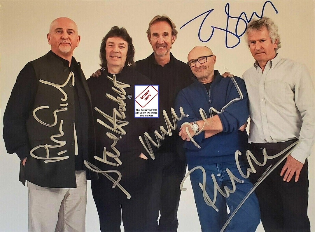 Genesis Signed Autograph Photo Autographed Photo Phil Collins Peter ...