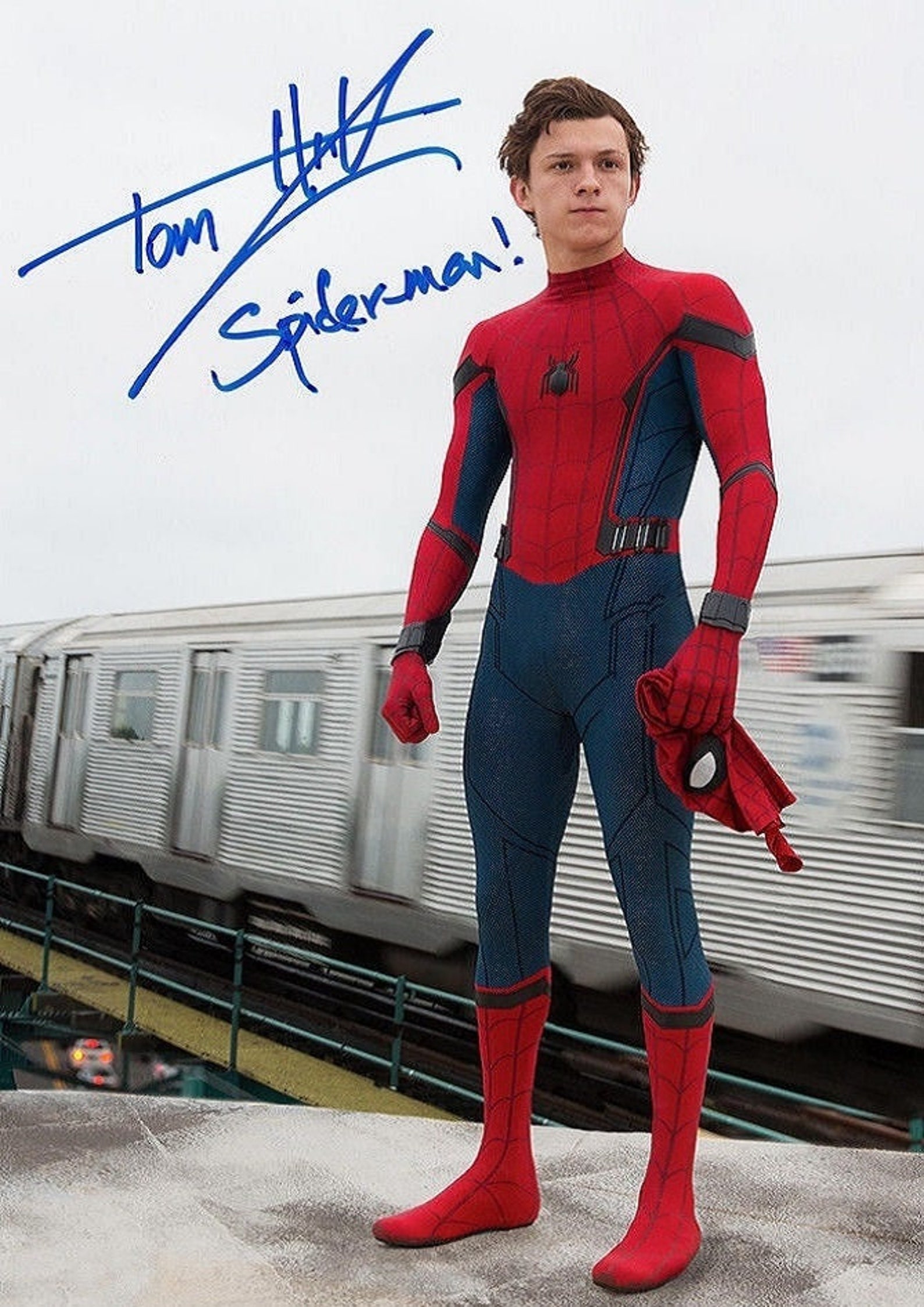 Spider Man Tom Holland Autograph Signed Photo Autographed - Etsy