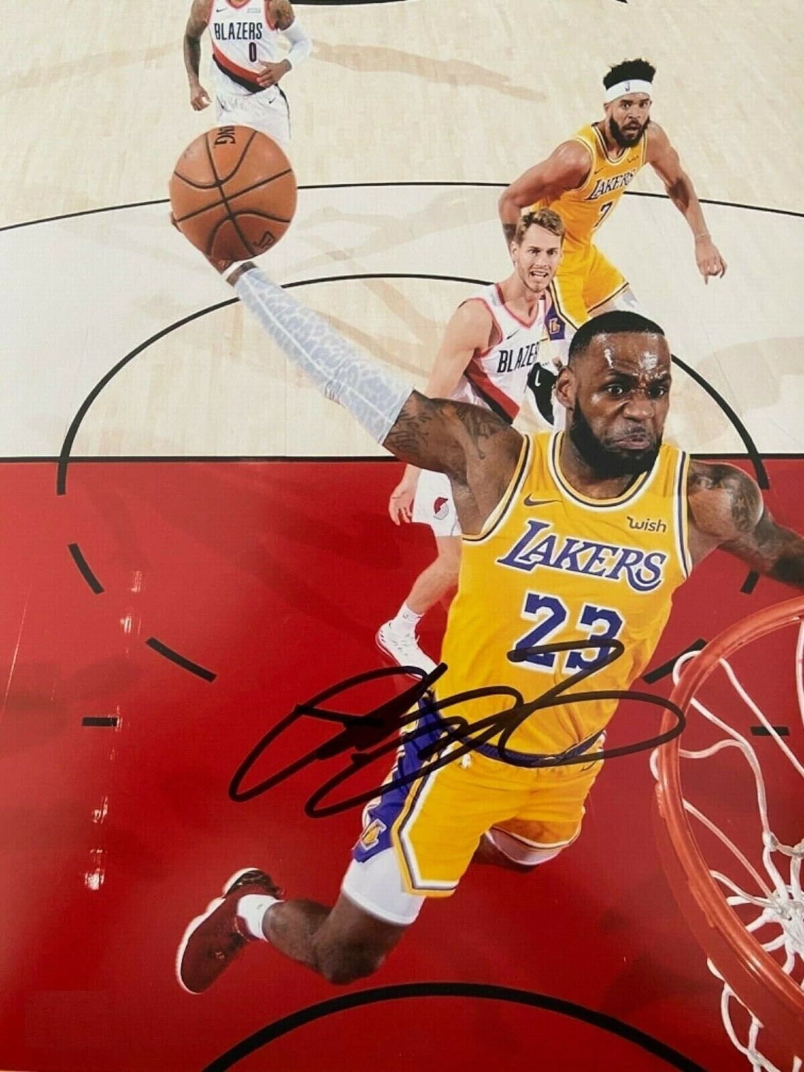Lebron James Autograph Signed Photo HOF Lakers Lebron - Etsy