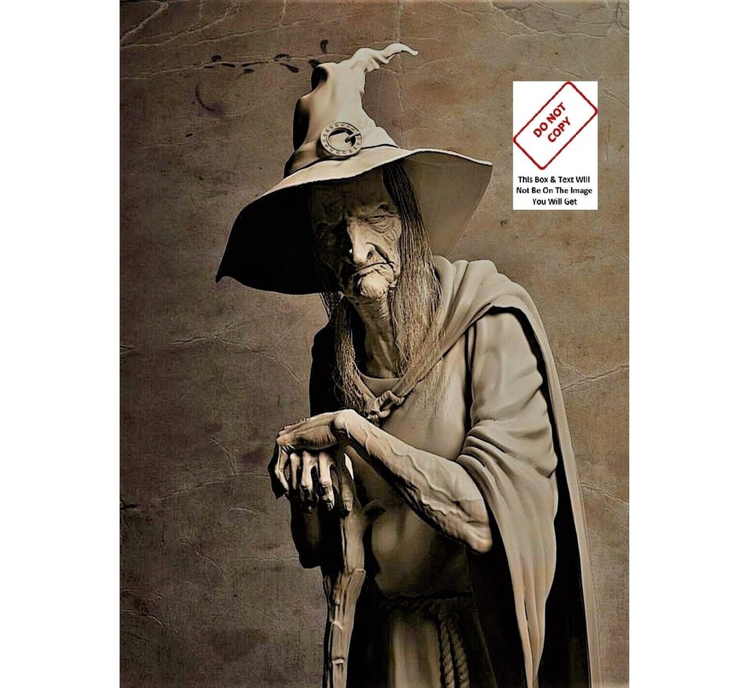 Merlin Wizard Witchcraft Creepy Old Man Spooky Halloween Freak Scary ...