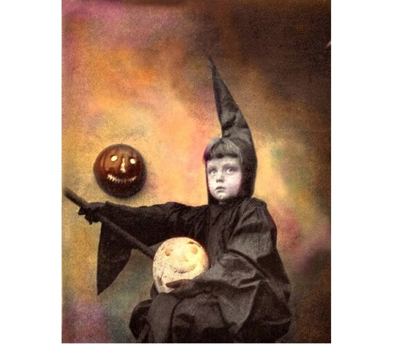 Vintage Child Witch Photo Young Witches Witchcraft Halloween - Etsy