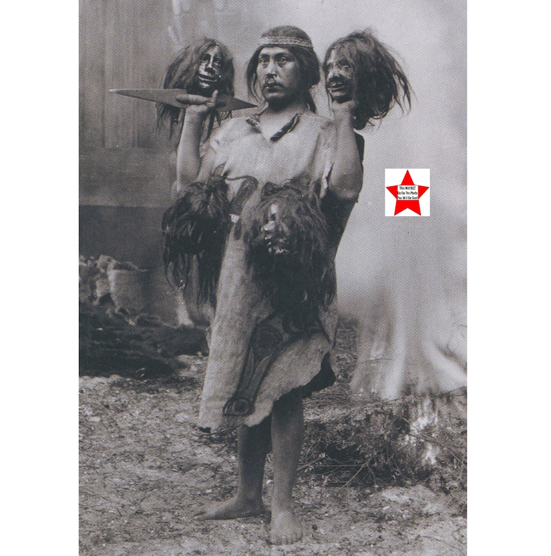 Witch Doctor Head Hunter Creepy Voodoo Headless Freak Scary Mask ...