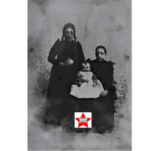 Strange Creepy Red Eye Family Horror Victorian Photograph - Etsy