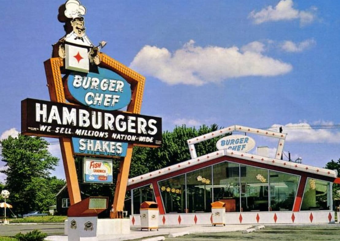 Burger Chef Diner Hamburgers Soda Vintage Restaurant Ad Sign - Etsy
