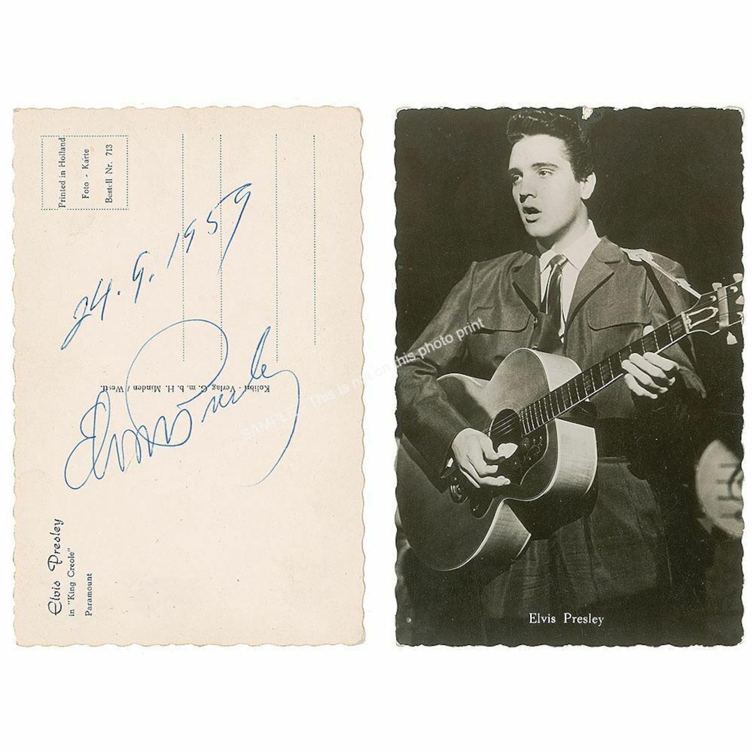 1959 Army Elvis Presley Autograph Signed Elvis Photo Elvis Autographed ...