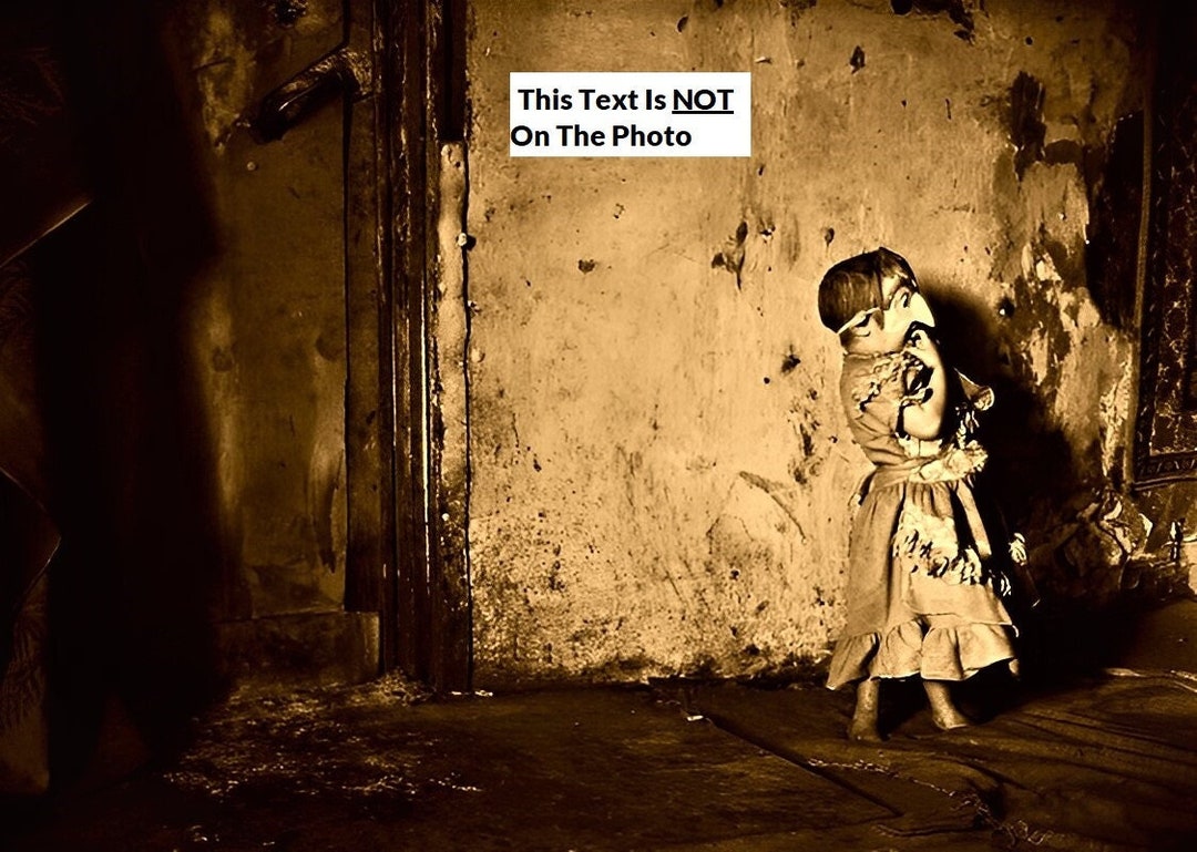 Weird Child Scary Head Girl Sinister Odd Macabre Art Wall Vintage Photo ...