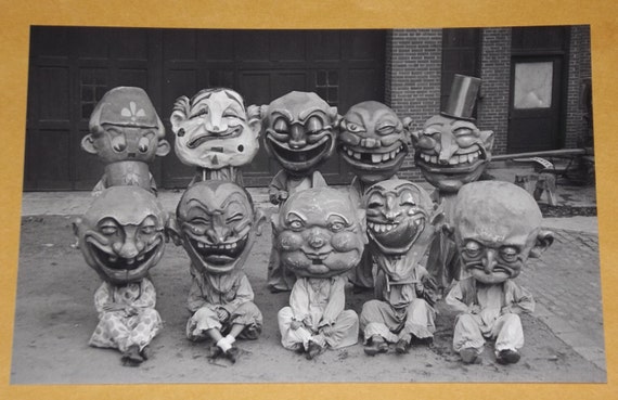 Horror Halloween Mask Weird Creepy Vintage Photo Death Masks | Etsy