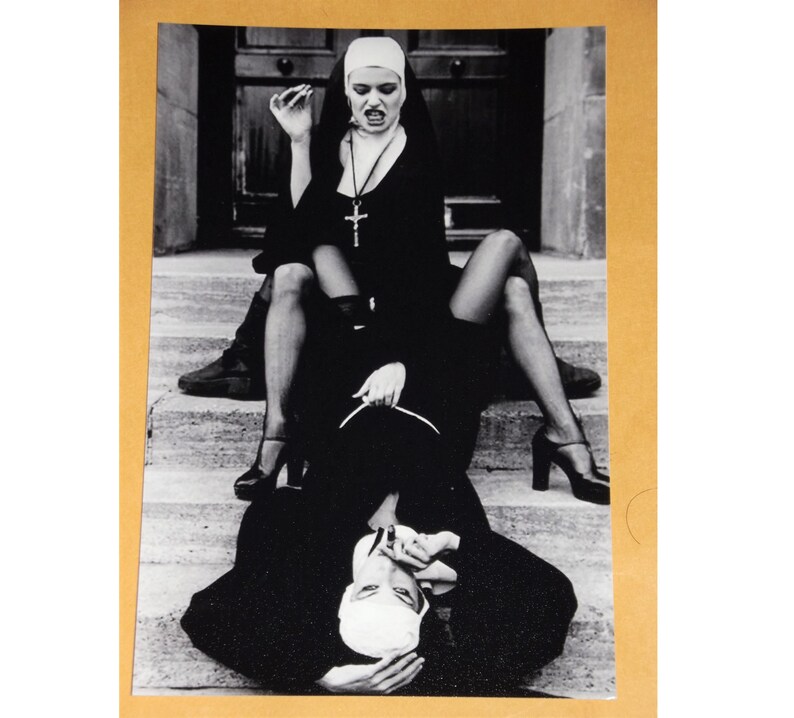 Sexy Pantyhose Nuns Smoking Cigarette Nun Weird God Girl Etsy Singapore