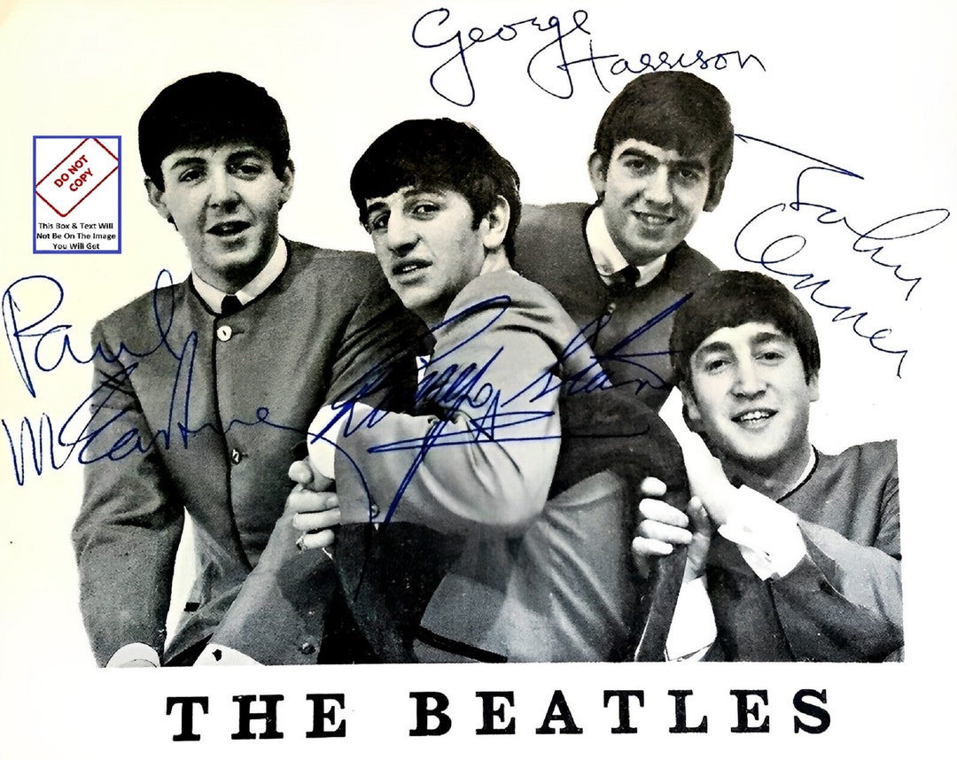 The Beatles Signed Autograph Photo Autographed Photo Ringo Lennon ...