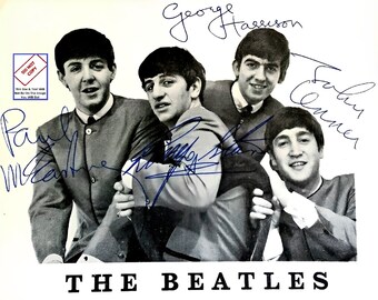 Paul Mccartney and Ringo Starr the Beatles Signed Autographed 8x10 ...