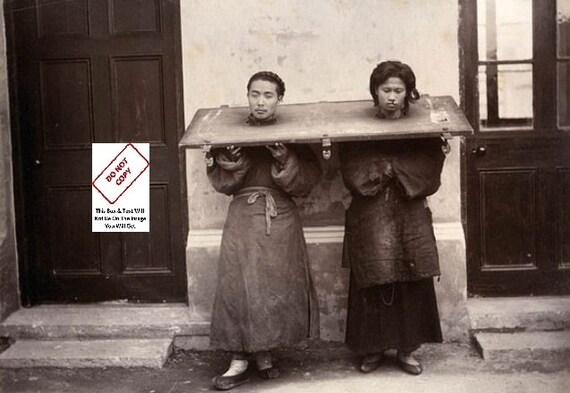 Public Stocks Chinese Women Wear A Cangue Portable Stock for - Etsy