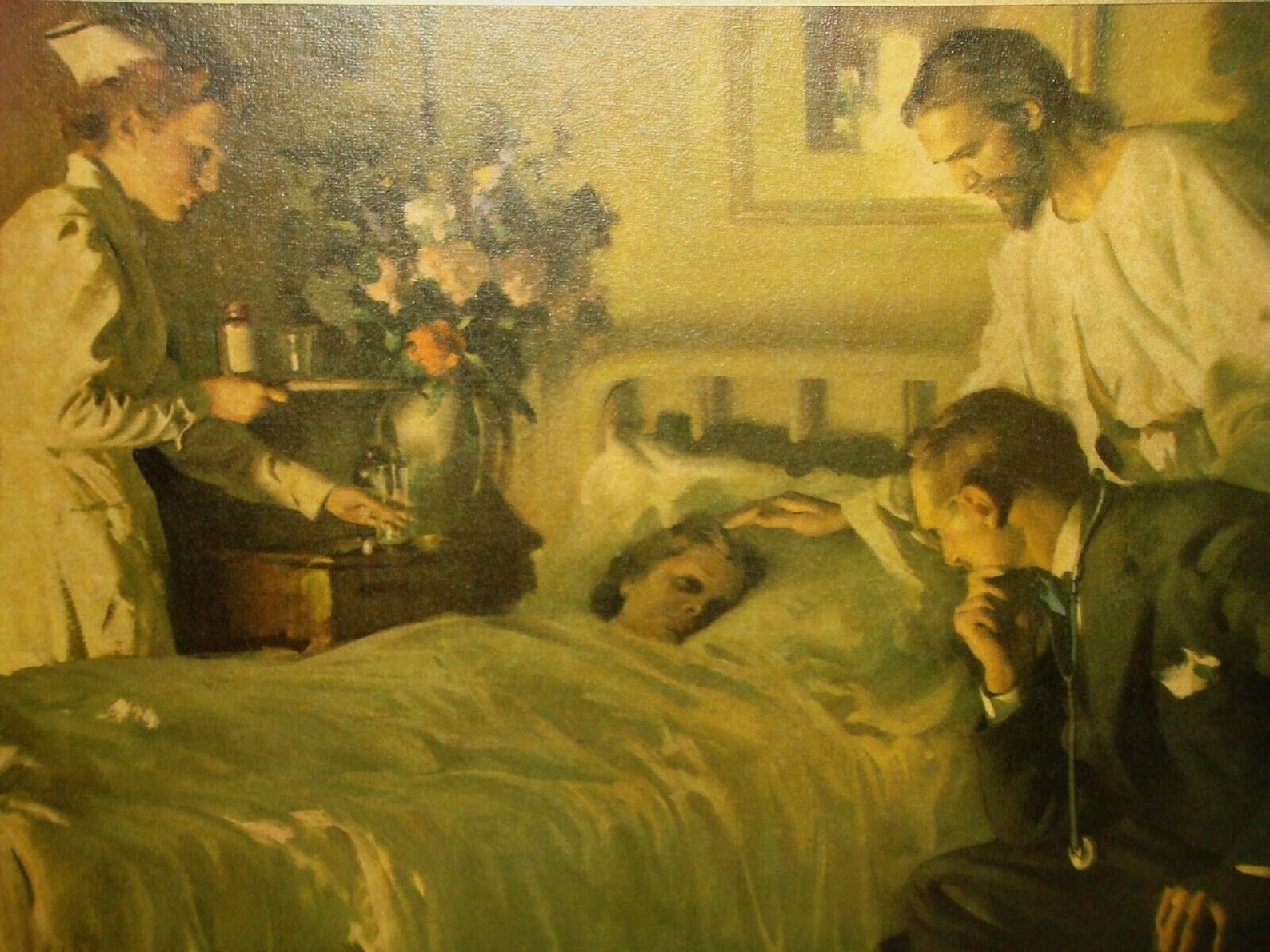 The Healer Jesus With Doctor and Nurse in Hospital Real Jesus - Etsy