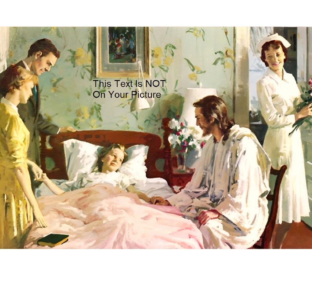Jesus Healing the Sick Doctor and Nurse by Hospital Bed Jesus Picture ...