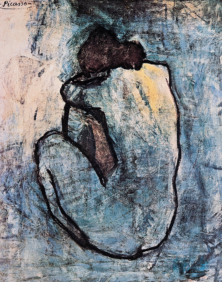 Pablo Picasso Blue Nude Art Picture 1902 Artist Print Wall - Etsy UK