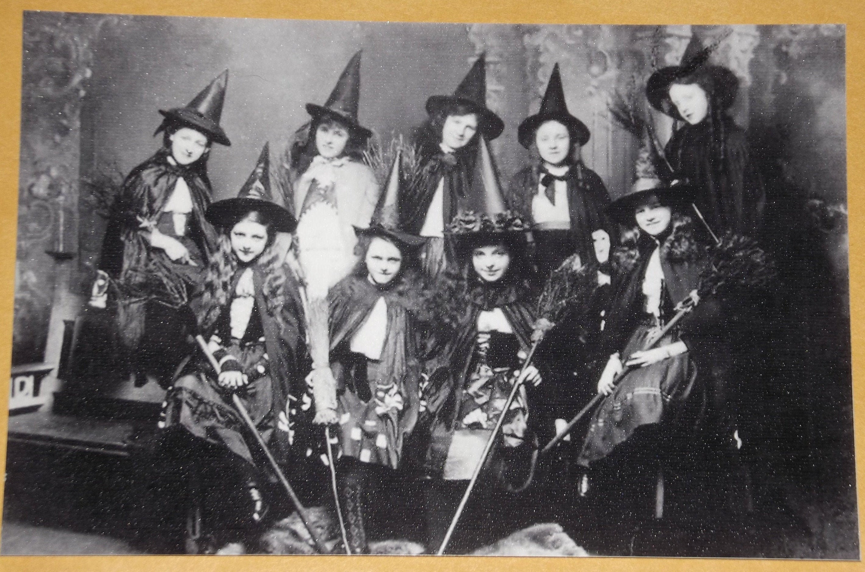 Witches Coven Spooky Witch Black Cat Witchcraft Vintage Photo Etsy Australia