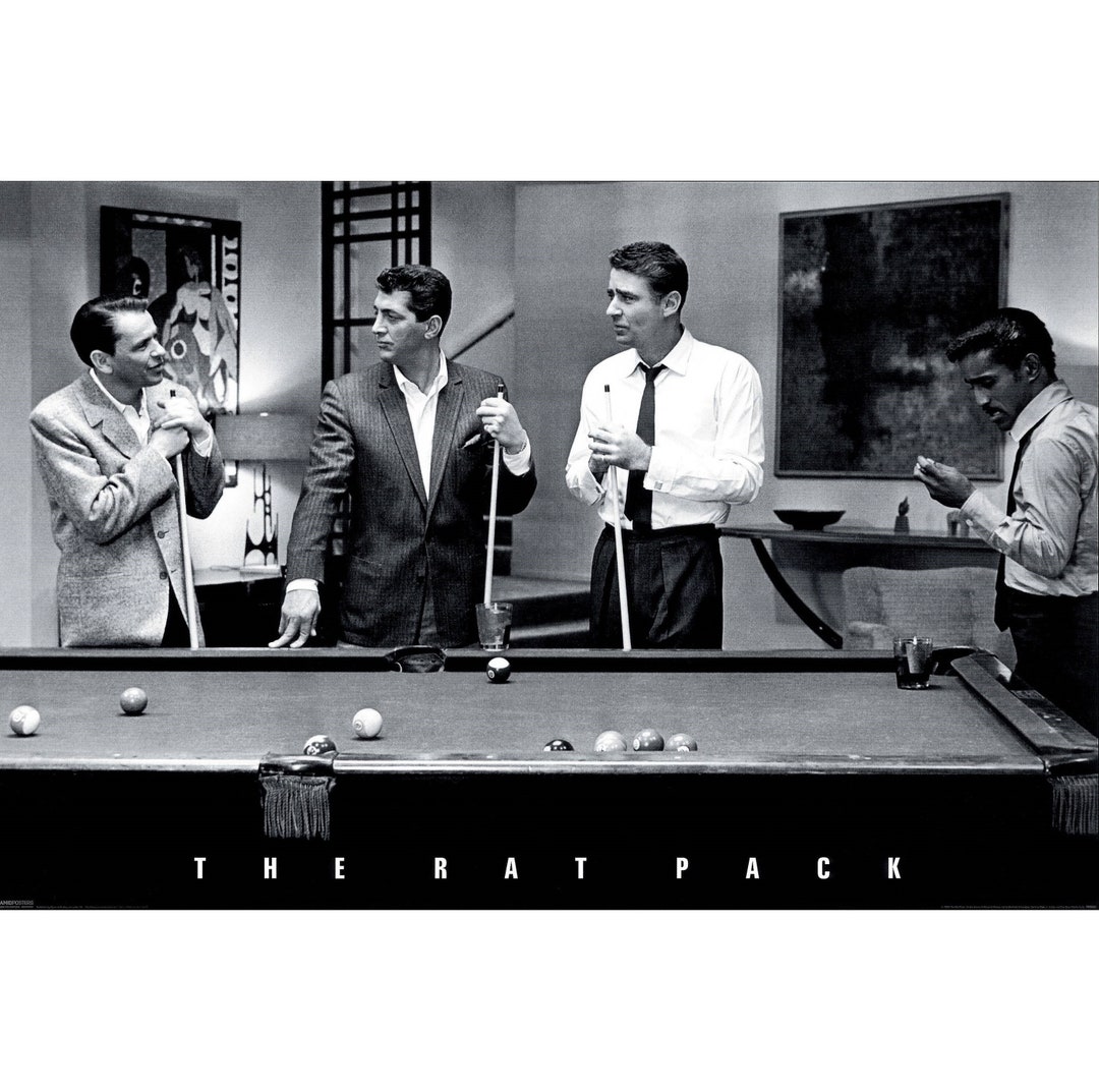 Frank Sinatra Dean Martin SammyDawis Jr The Rat Pack spielen Pool ...