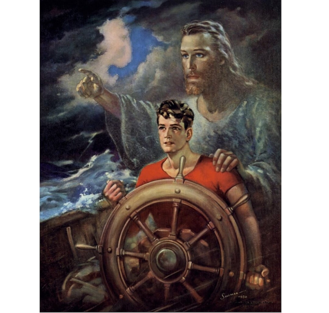 Christ Our Pilot by Warner Sallman 8X10 Picture Poster Print 429C - Etsy