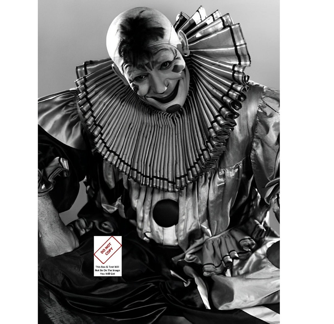 Scary Creepy Clown Vintage Photo Scary Clown Freak Strange - Etsy