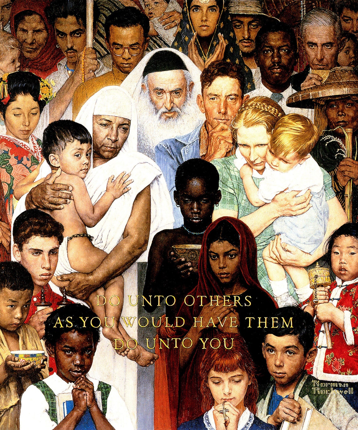 The Golden Rule Norman Rockwell Art Painting Lives Matter - Etsy Canada