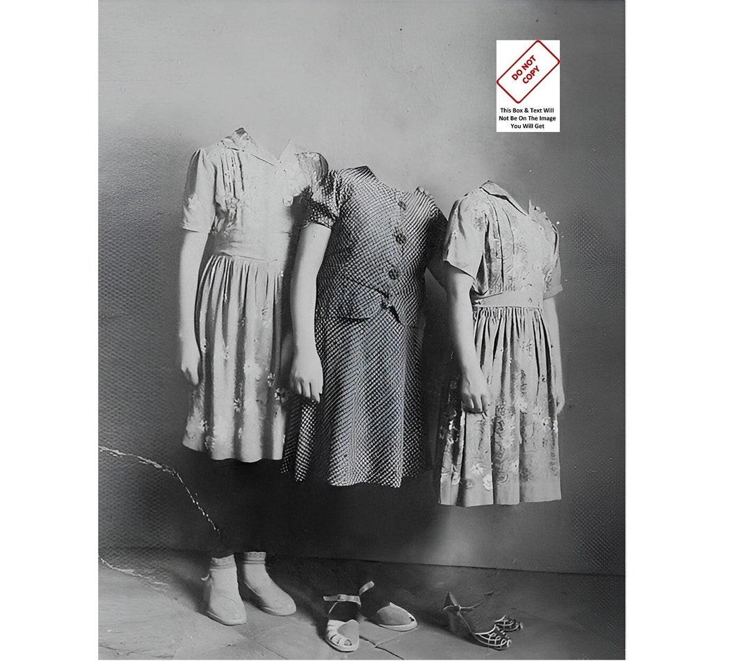 Spooky Ghosts Freaky Headless Women Photo Upsetting Disturbing Vintage ...