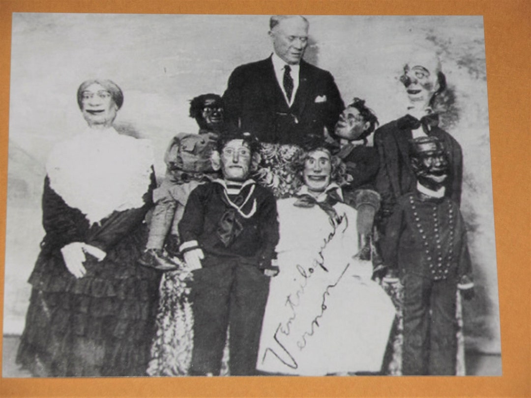Creepy Ventriloquist Dummies Dolls Photo Horror Weird Vintage Photo ...
