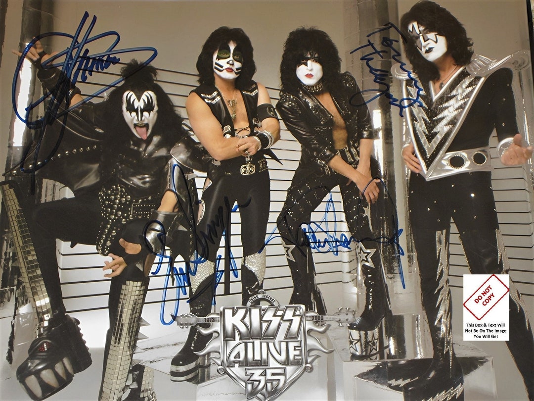 KISS Autograph Kiss Signed Photo Kiss Autographed Photo Reprint Gene ...