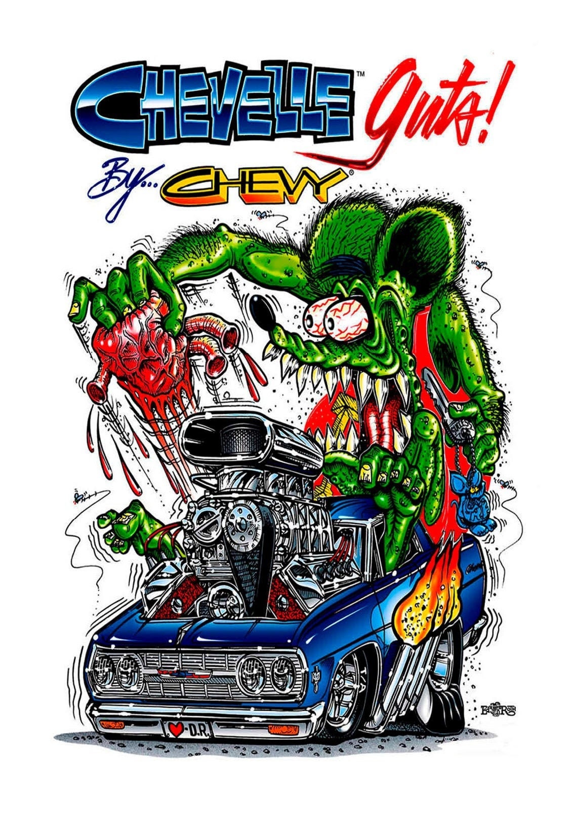 Rat Fink Chevelle Gasser Hot Rod Sport Vintage Art Finks Rat Etsy