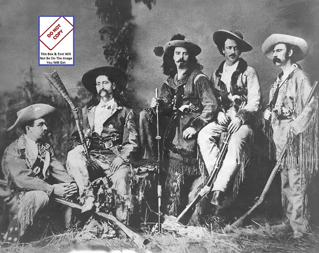 Antique Old West Photo Wild Bill Hickok, Buffalo Bill Cody Texas Jack ...