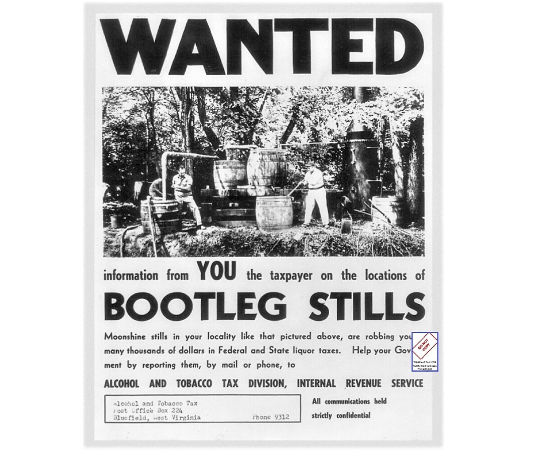Prohibition Wanted Poster Photo Bootleg Liquor Still, Snitch ...