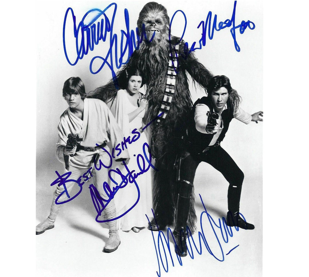 Harrison Ford Carrie Fisher Luke Skywalker Photo Star Wars Autograph ...