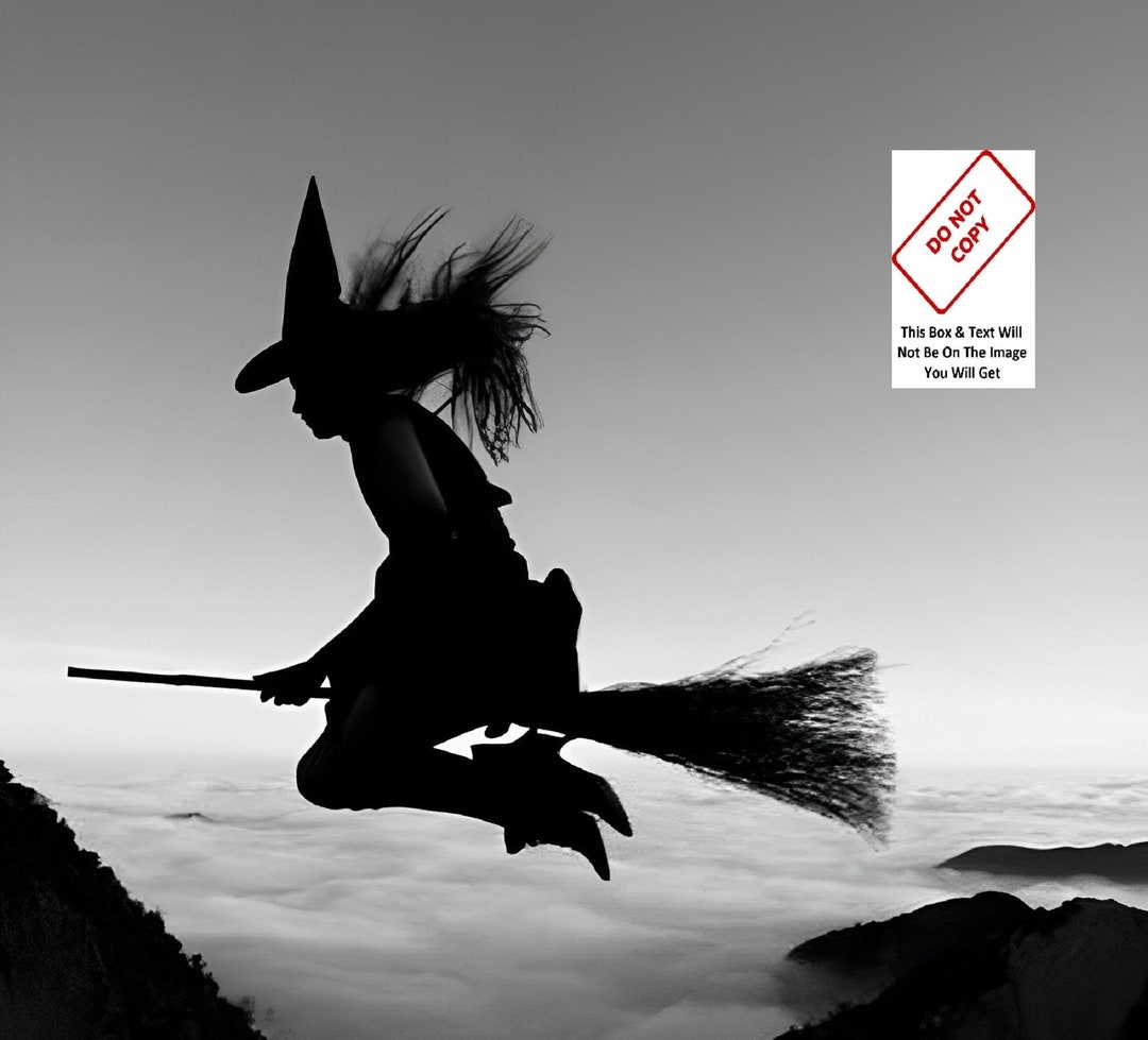 Witches Broom Stick Spooky Witch Black Cat Witchcraft Vintage - Etsy