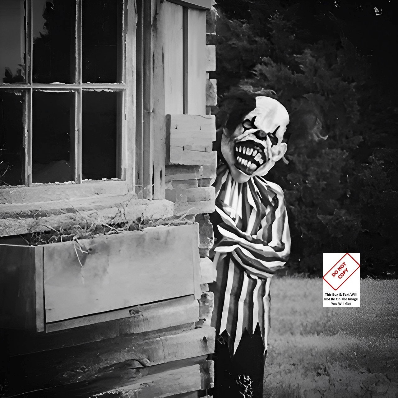 Scary Weird Vintage Circus Clown Stalker Spy Spooky Terror - Etsy