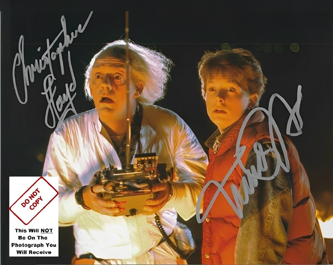 Michael J Fox Christopher Lloyd Autograph Back to the Future Signed ...