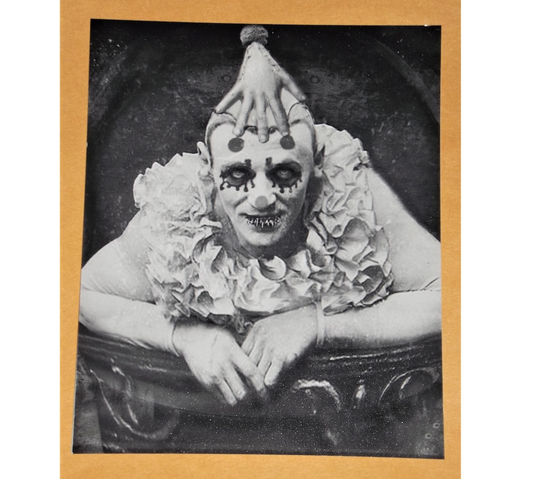 Vintage Creepy Circus Clown Scary Photo Freak Creepy Weird - Etsy