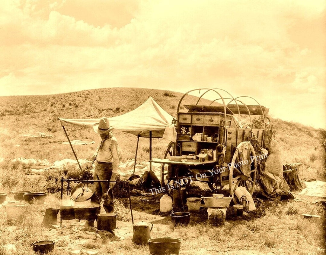 Wild West Texas Cowboy Vintage Photo Cowboys Old West Chuck Wagon ...