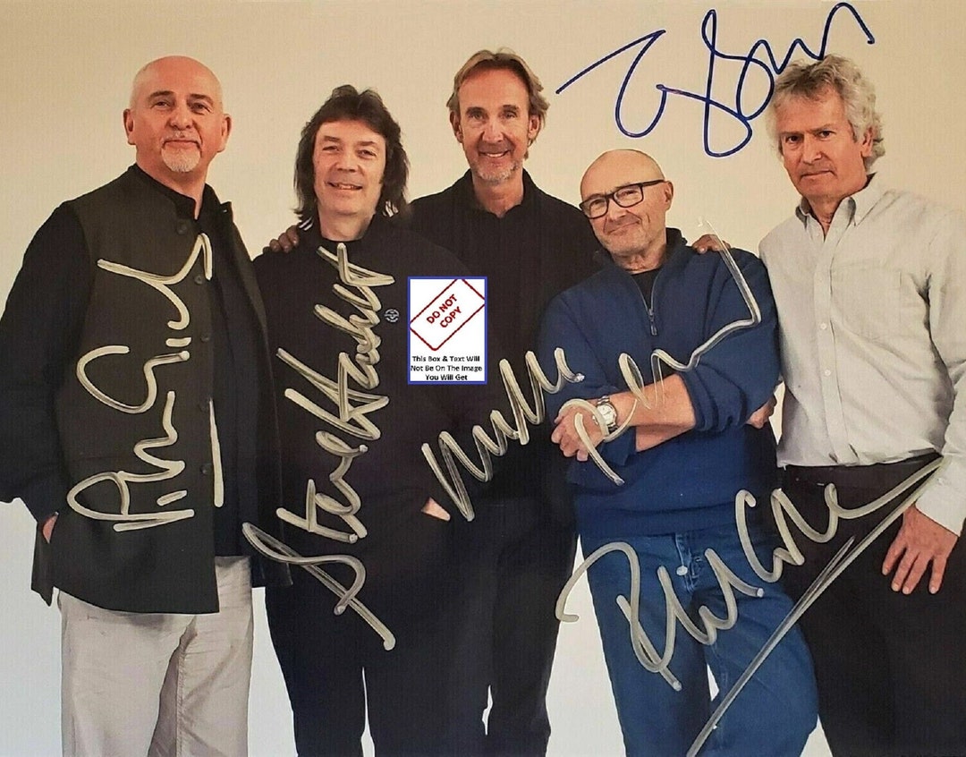 Genesis Signed Autograph Print Autographed Photo Phil Collins Peter ...